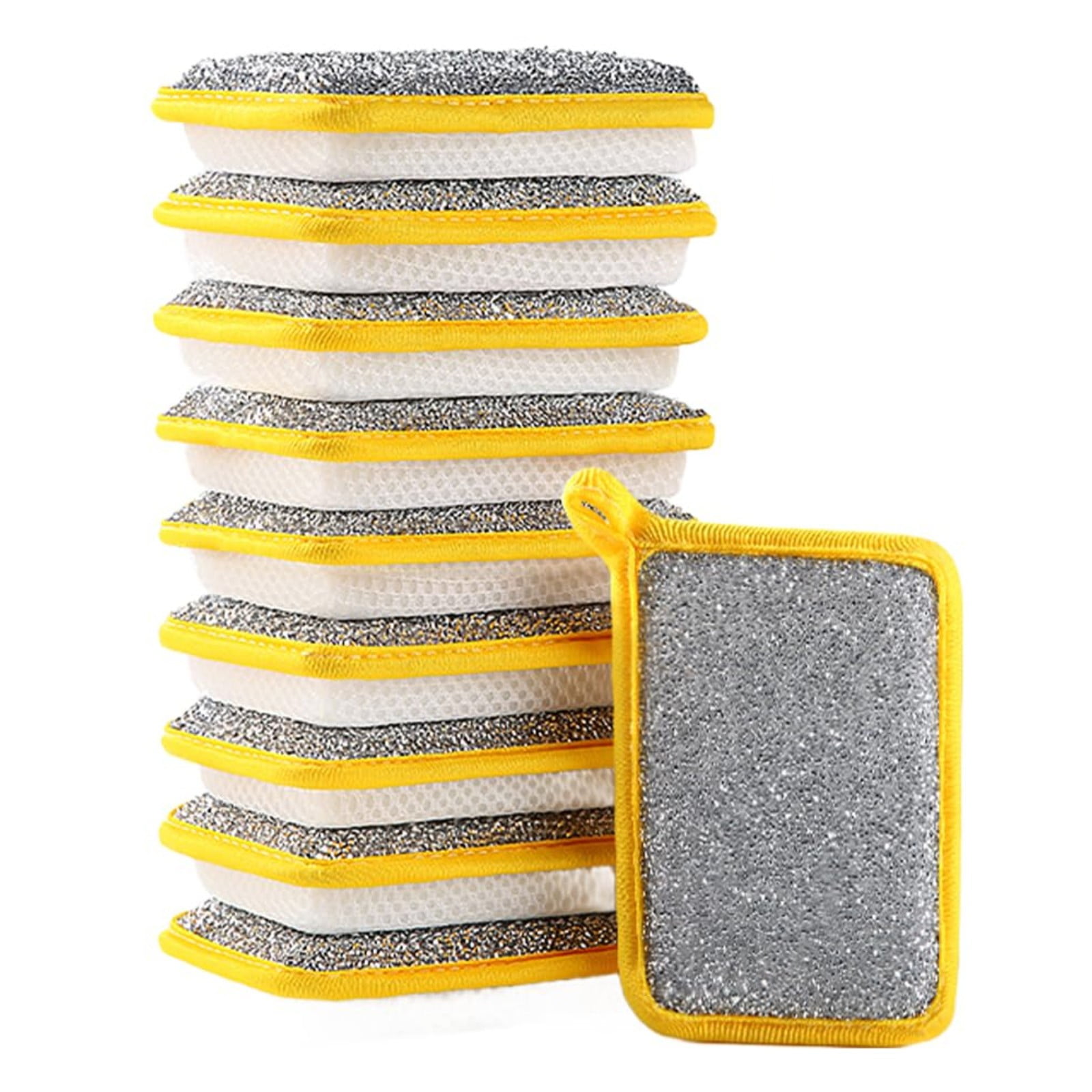 Double-Sided Dishwashing Sponge with Scrubber, Multi-Purpose Absorbent ...