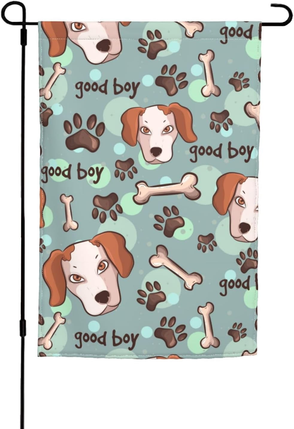 Double Sided Dogs Bones And Paw Prints Garden Flag 12x18 Inch Seamless ...