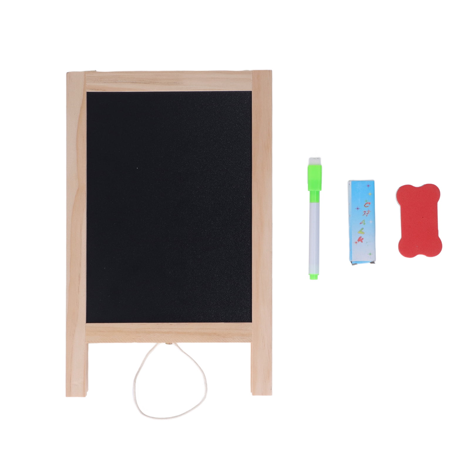 Double Sided Easel Chalkboard 19x30cm Polished Wooden Structure ...