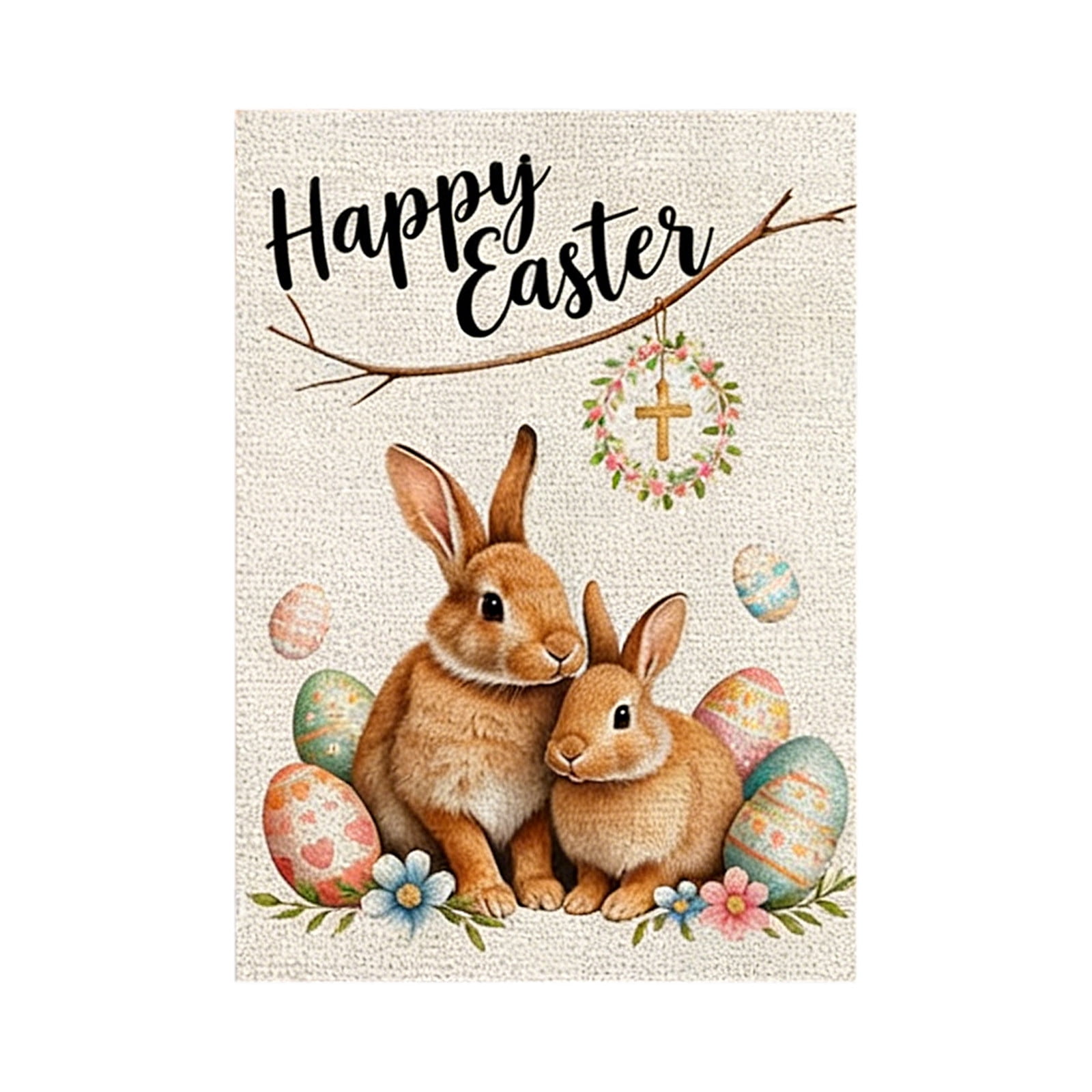 Double Sided Easter Flag for Outdoor Garden Patio Decoration Spring ...