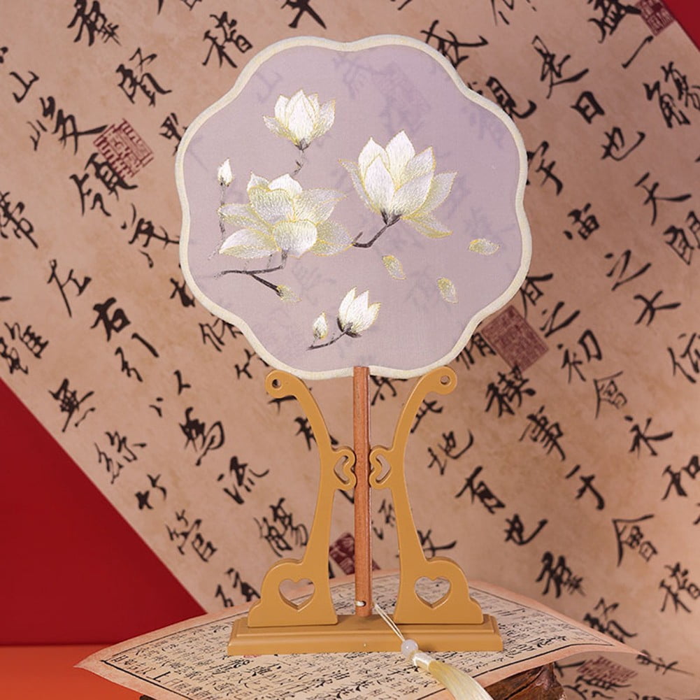 Double-Sided Embroidered Round Fan Ancient Style Suzhou Embroidery ...