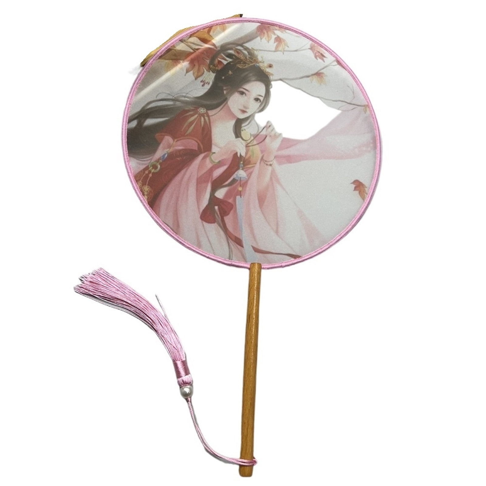 Double Sided Embroidery With Peony Fan Embroidery With Silk Wrapping ...