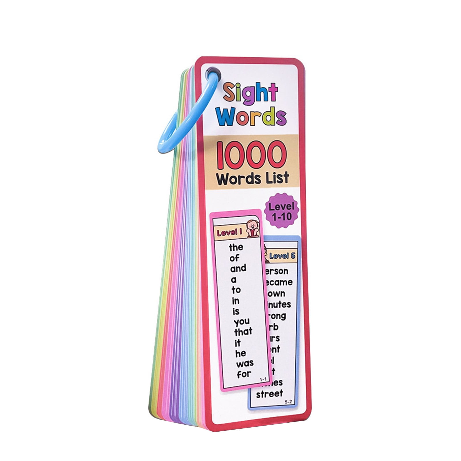 Double Sided English Sight Words Learning Cards High Frequency Word ...