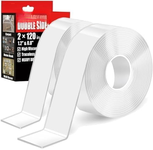 Double Sided Extra Removable Tape - 1.2 & 0.8 Inch x 20 - Nano Tape for ...