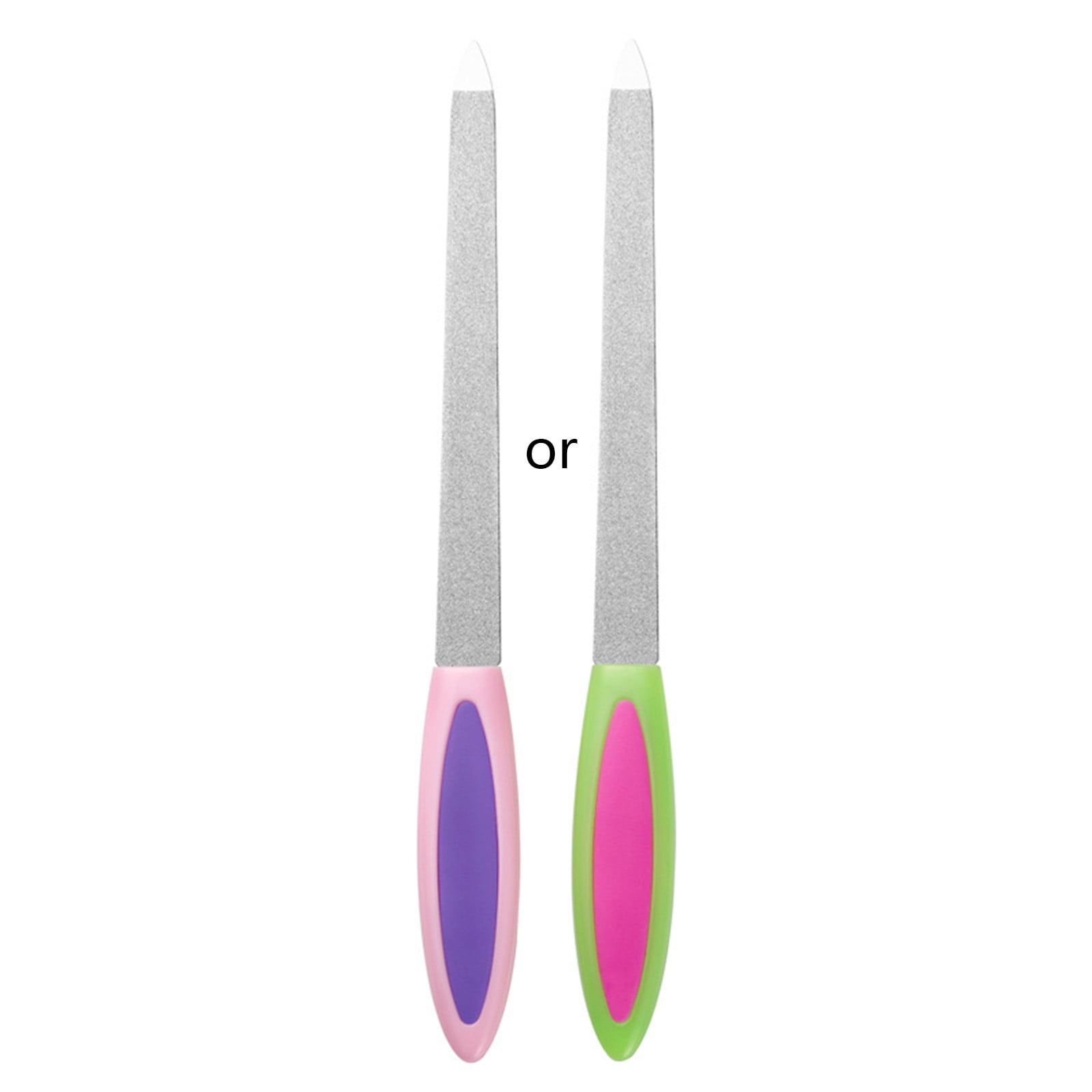 Double Sided Finger Nail File Buffer Stainless Steel Nail File Pedicure ...