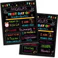 Double-Sided First Day of School Sign Board, 12 × 10 Inches Back to ...