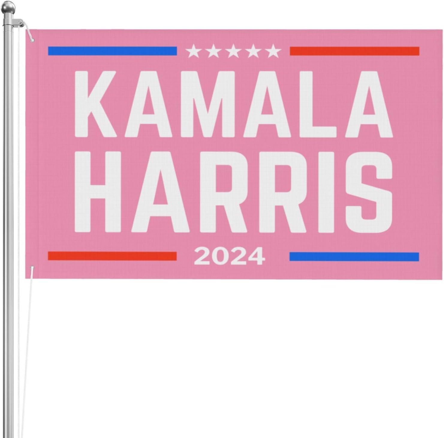 Double Sided Flag, Kamala Harris 2024 Flag Pink, Women Girls For Kamala ...