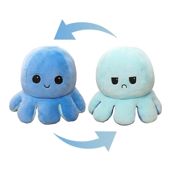 Double-Sided Flip Plush Pillow, Mood Changing Stuffed Animal, Soft ...