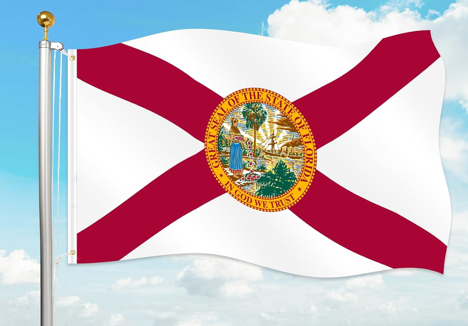 Double Sided Florida Sates Flag Outdoor- Heavy Duty Florida FL Flags ...