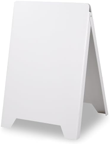 Double-Sided Folding Sandwich Board, 19”x32” Freestanding Sidewalk Sign ...