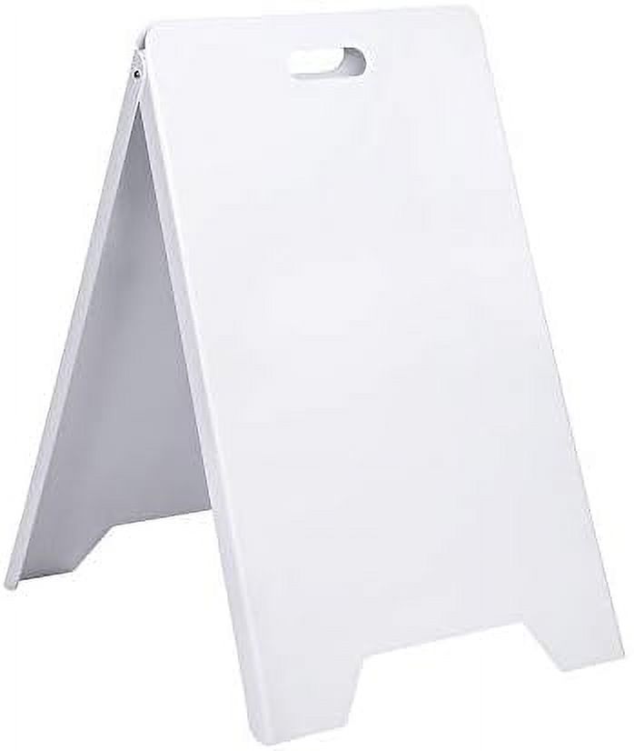 Double-Sided Folding Sandwich Board, 19”x32” Freestanding Sidewalk Sign ...