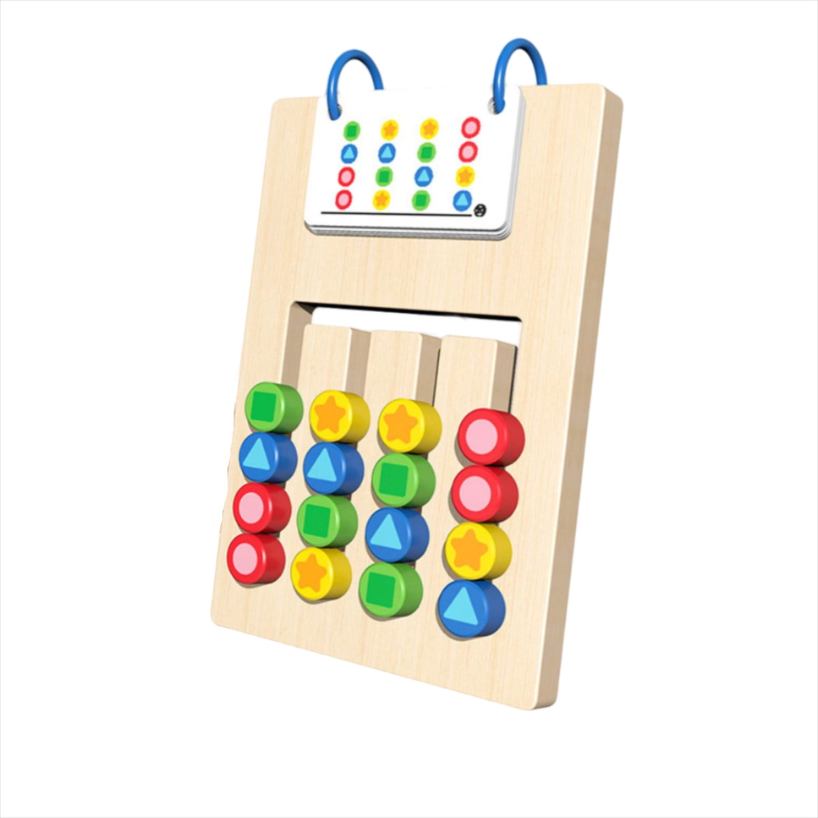 Double-Sided Four-Color Maze Game, Wooden Logic Thinking Trainer with ...