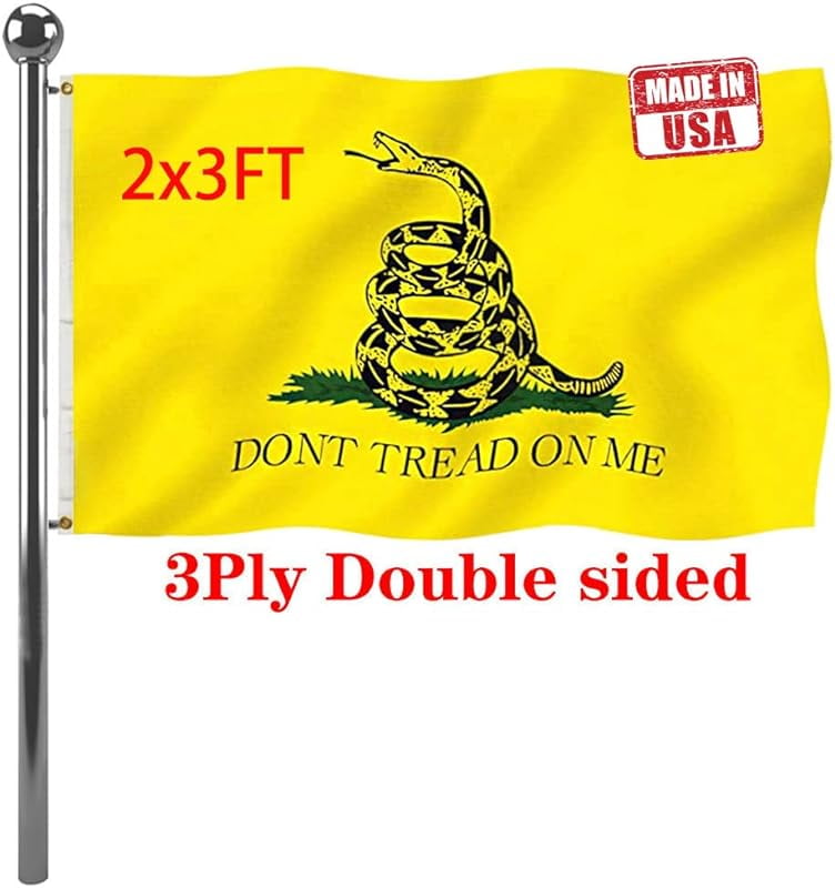Double Sided Gadsden Snake Flag Outdoor- 200D 3 Ply Polyester Dont ...