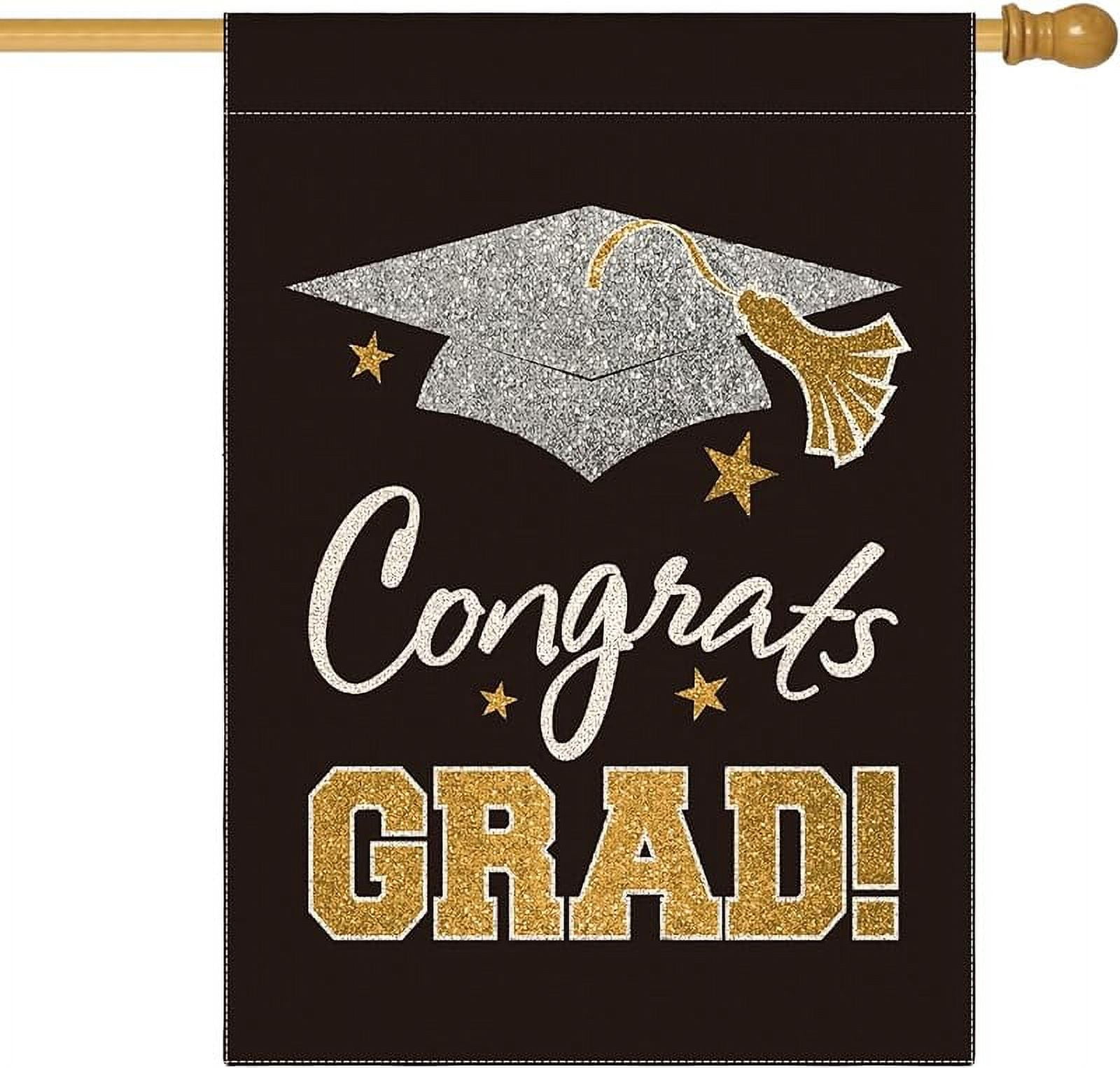 A Double-Sided Garden Flag Printed With The Words "Congratulations On ...