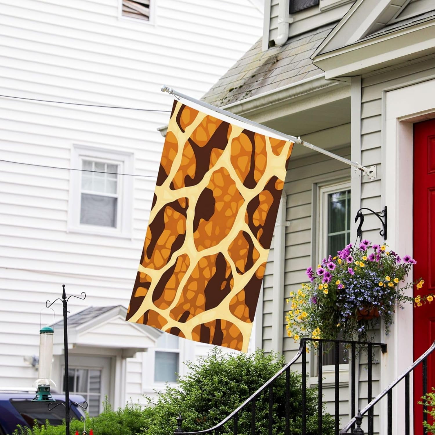 Double Sided Giraffe Garden Yard Flags Greeting Banner Fade Resistant ...