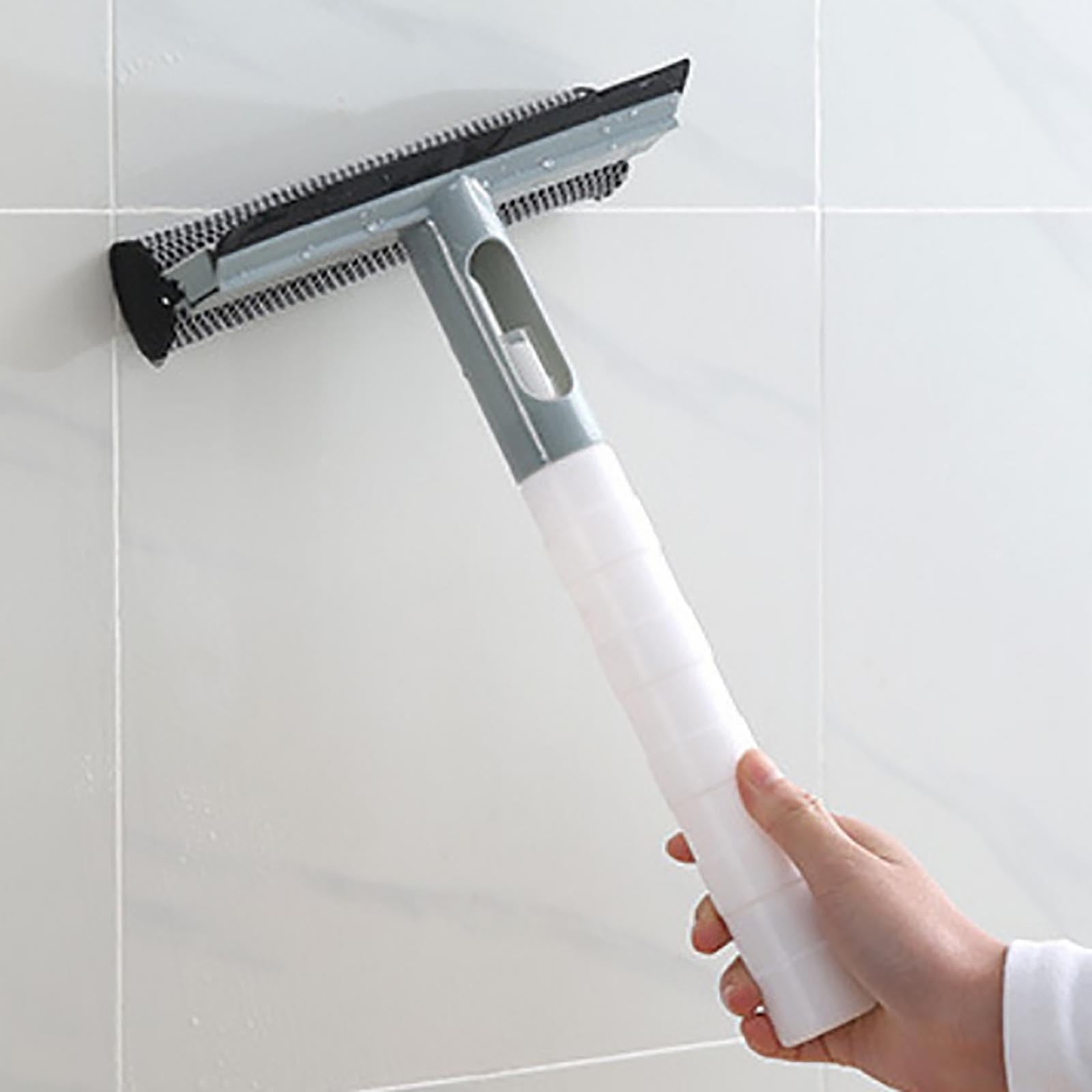 Double Sided Glass Wiper with Water Spray, 12" Stainless Steel Window ...