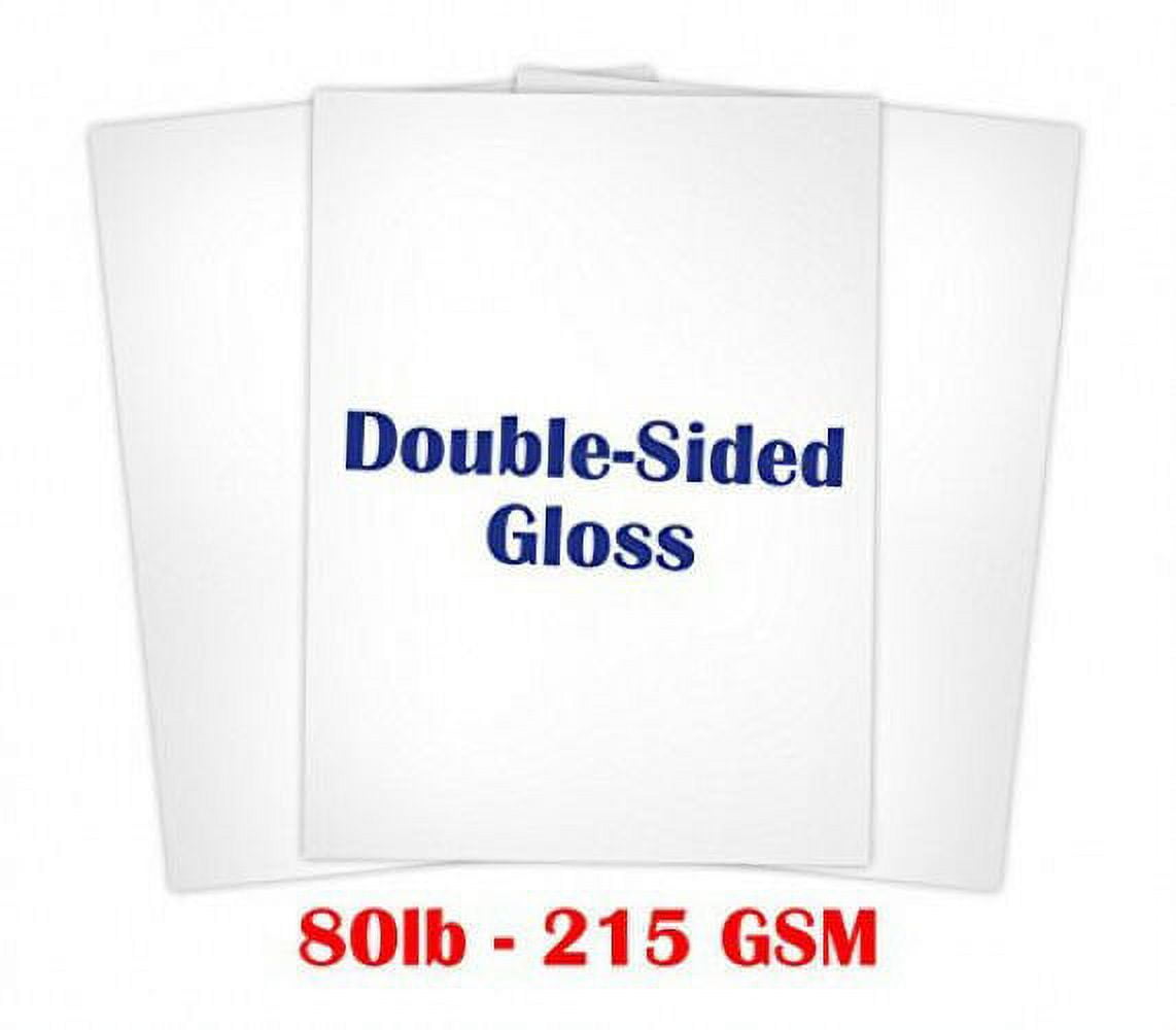 Double Sided Gloss Card stock Paper Size 8 1/2 X 11-50 Sheets - Walmart.com