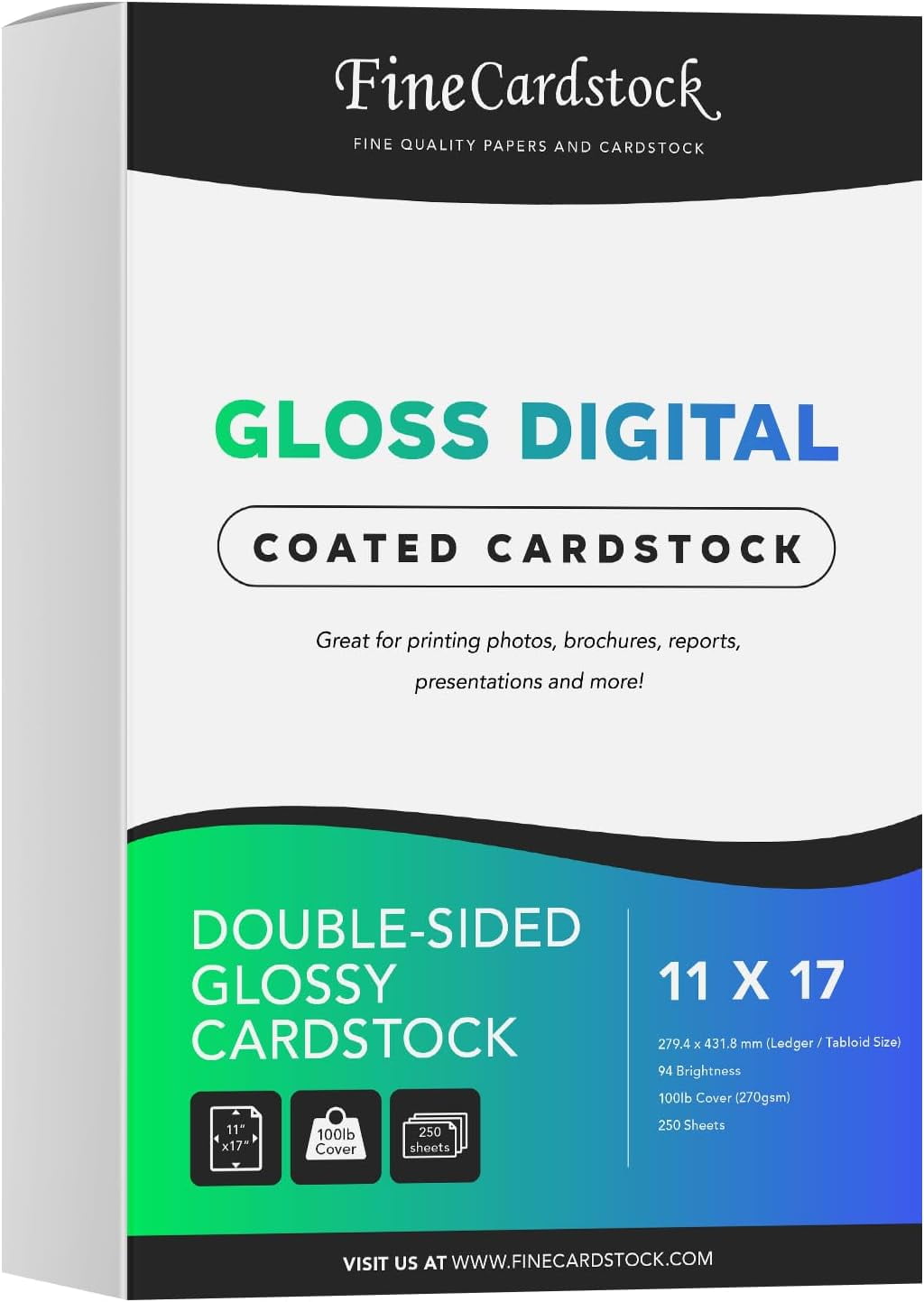 Double-Sided Gloss Digital C2S Cardstock Paper – Perfect for Color ...