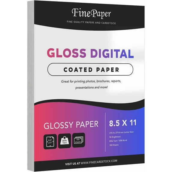 Double-Sided Gloss Digital C2S Paper – Perfect for Color Laser Printing ...