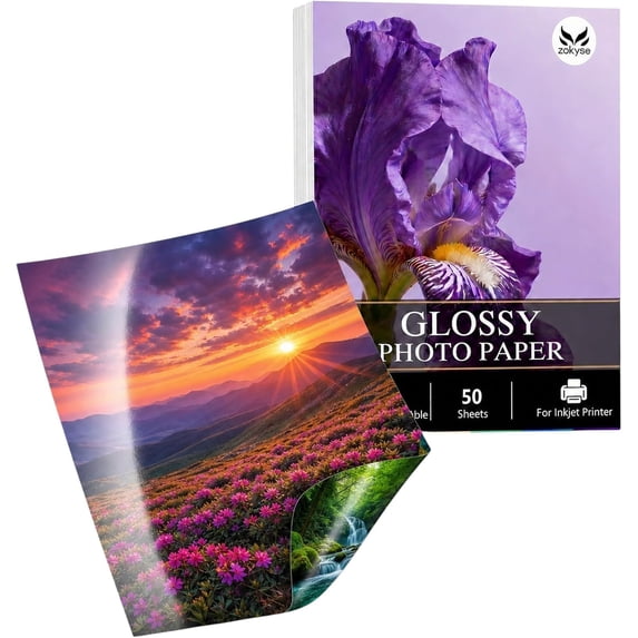 Double Sided Glossy Photo Paper 8.5 x 11, 260gsm Heavyweight Two Sided ...