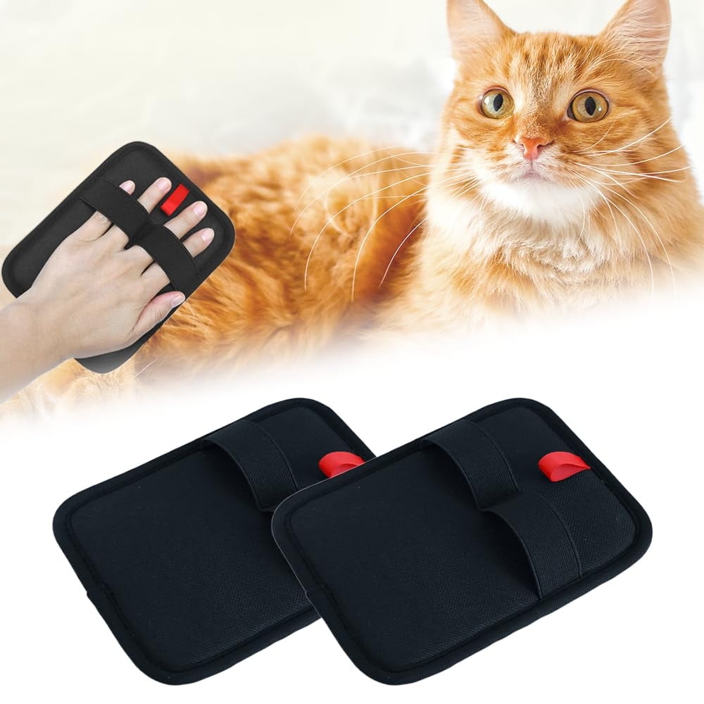 Double Sided Grooming Glove Pet Hair Remover Gloves for Dog Reusable ...