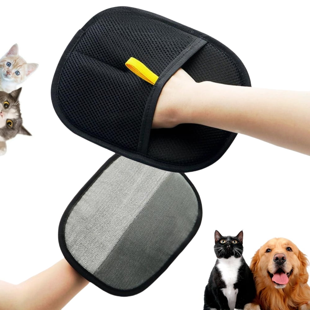 Double Sided Grooming Glove for Pets, Pet Hair Remover Gloves for Dogs ...