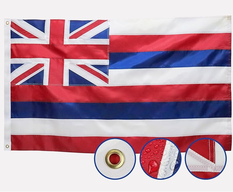 Double Sided Hawaii State Flag 3x5 Outdoor The Longest Lasting HI Flags ...