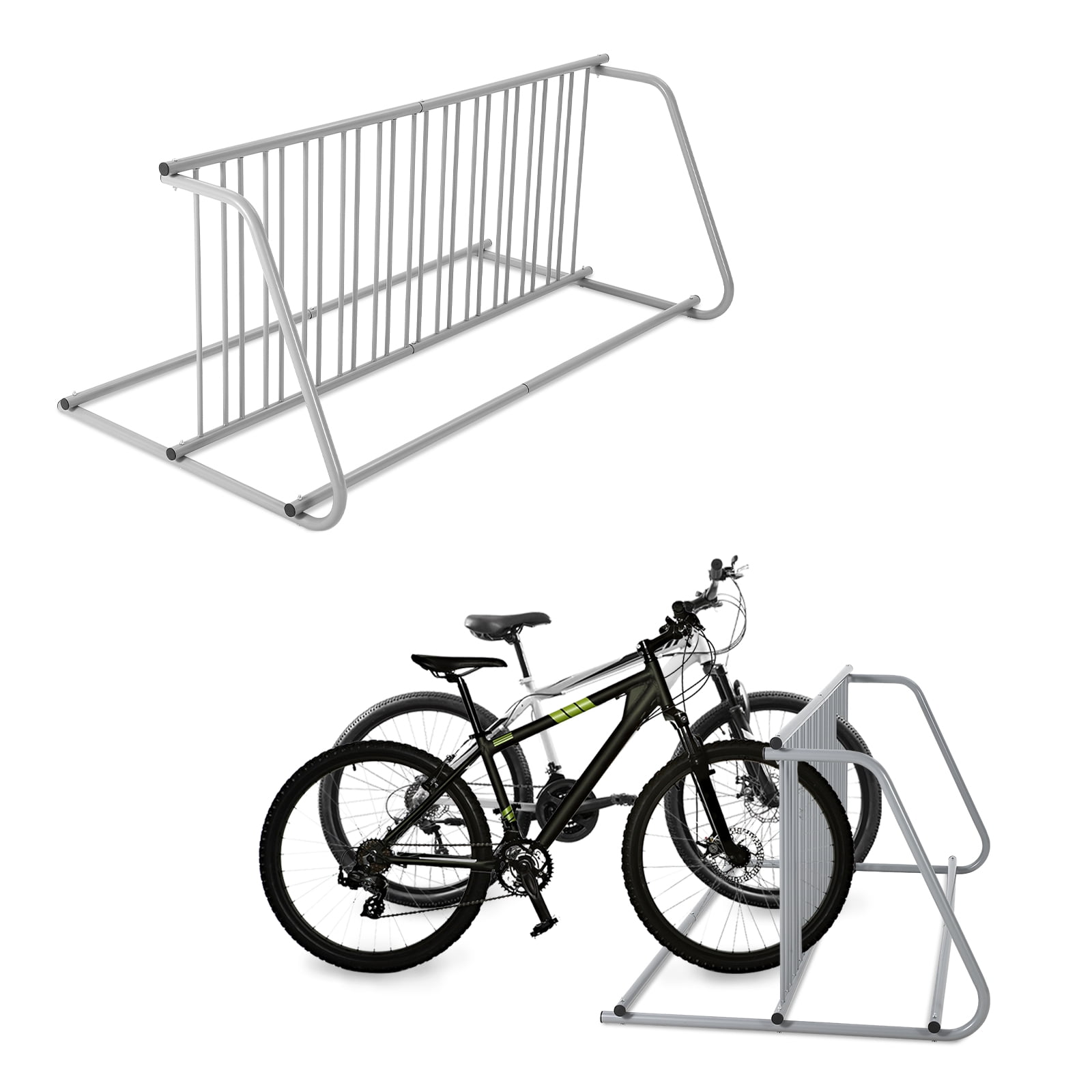 Double-Sided Heavy Duty Floor Bike Rack – Freestanding 12-Bike Storage ...