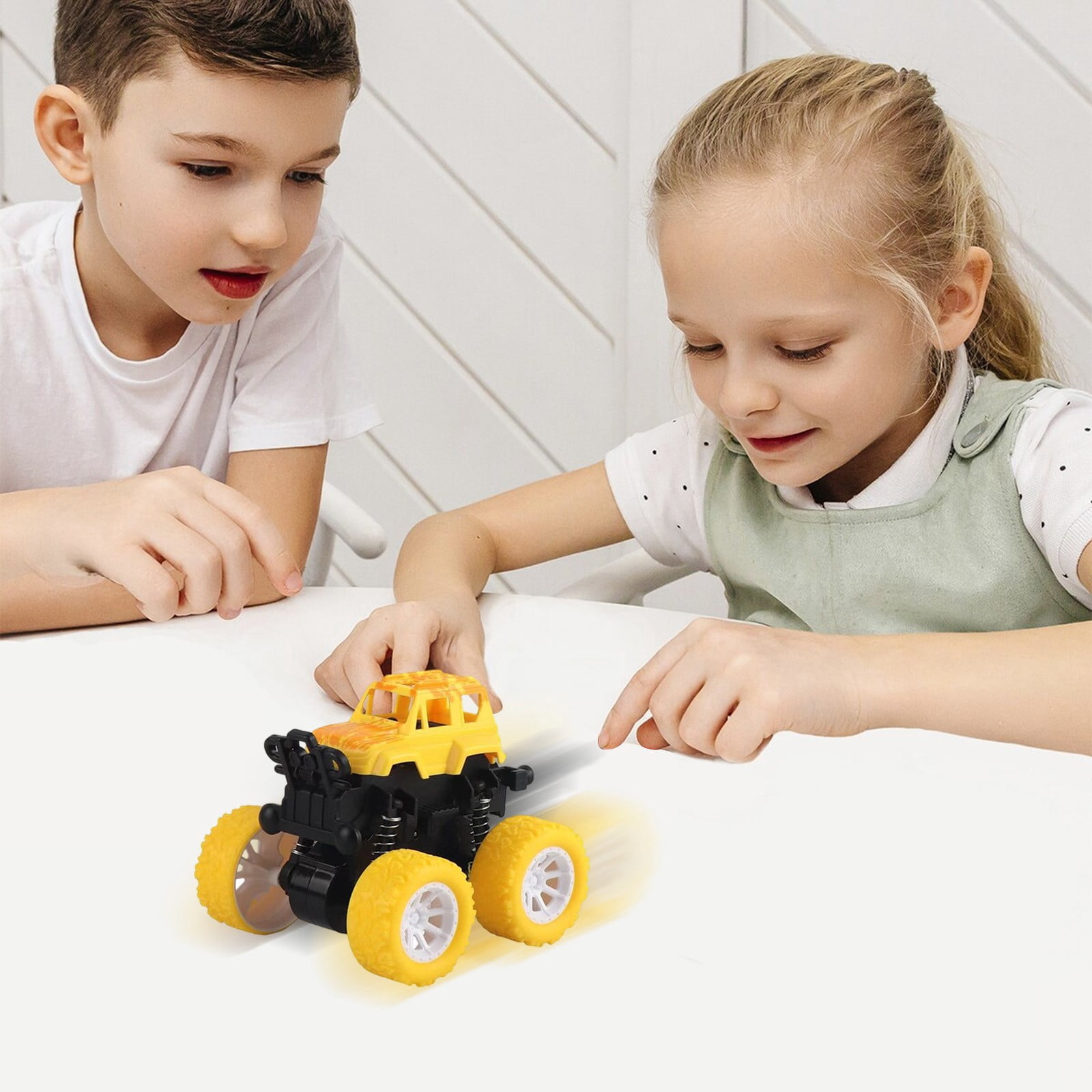 Double-Sided Inertial Power Flip Car - 4WD Friction-Powered Toy for ...