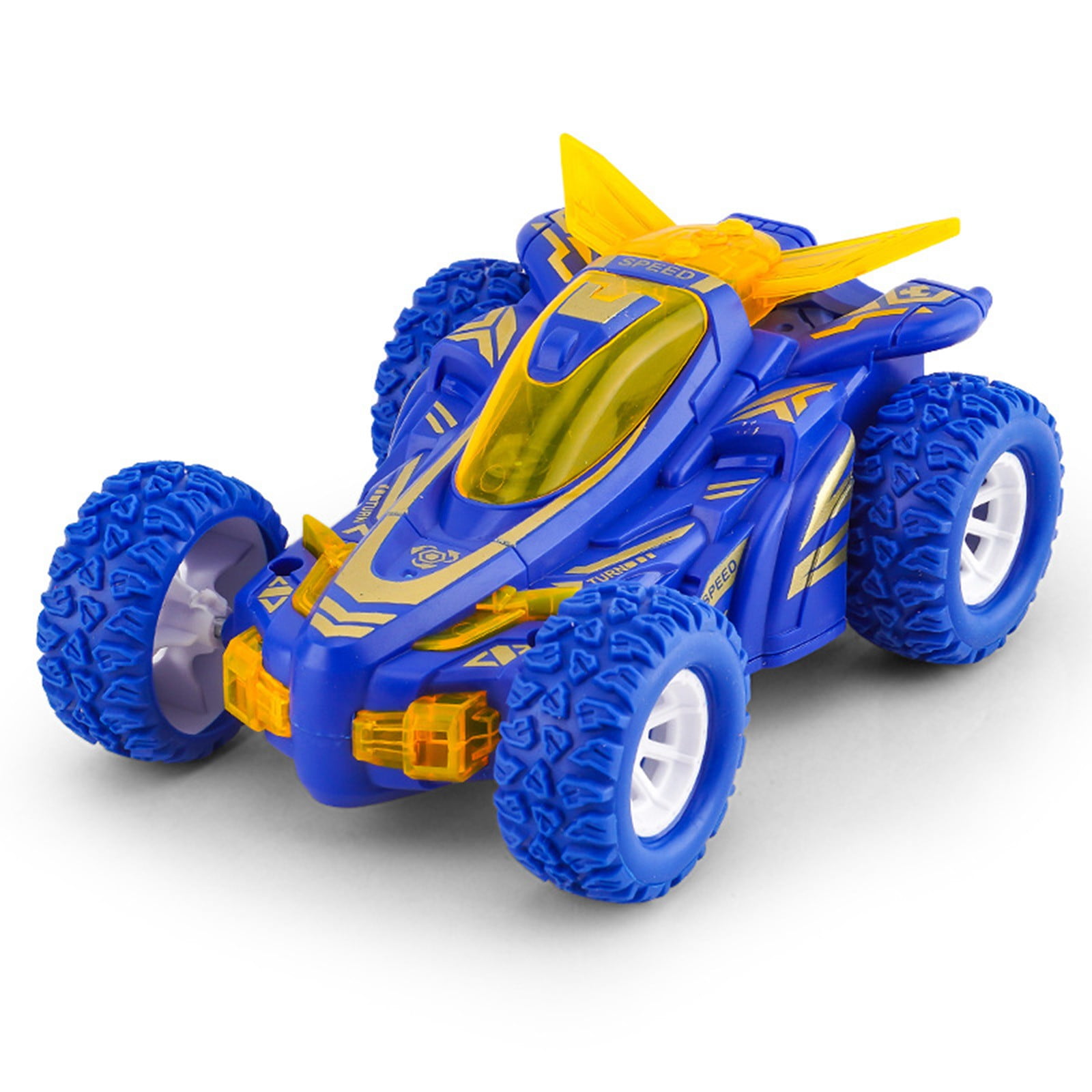 Double-Sided Inertial Stunt Car, Flip & Tumble Light-Up Toy, 4WD Push ...