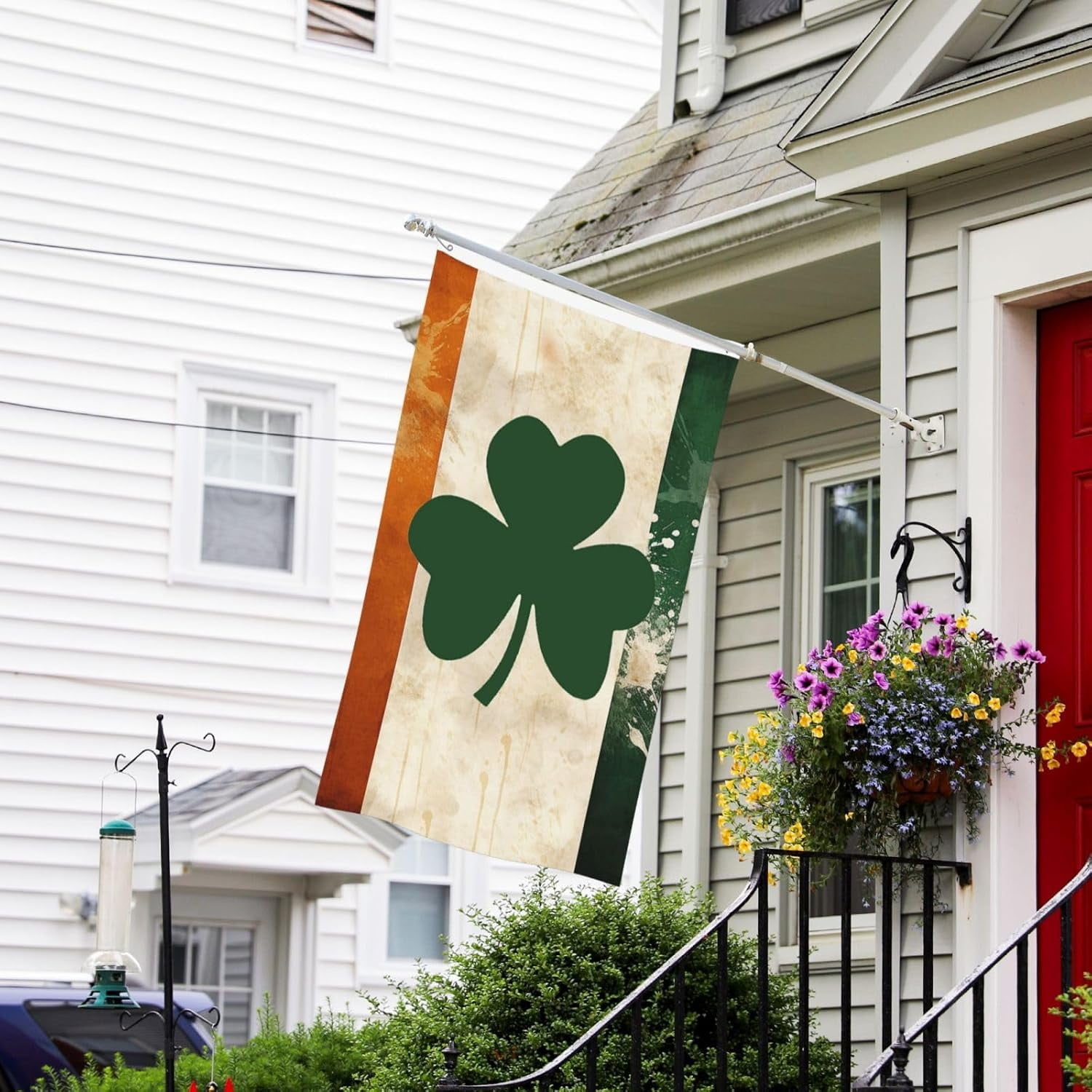 Double Sided Irish Flags And Emblems Garden Yard Flags Greeting Banner ...