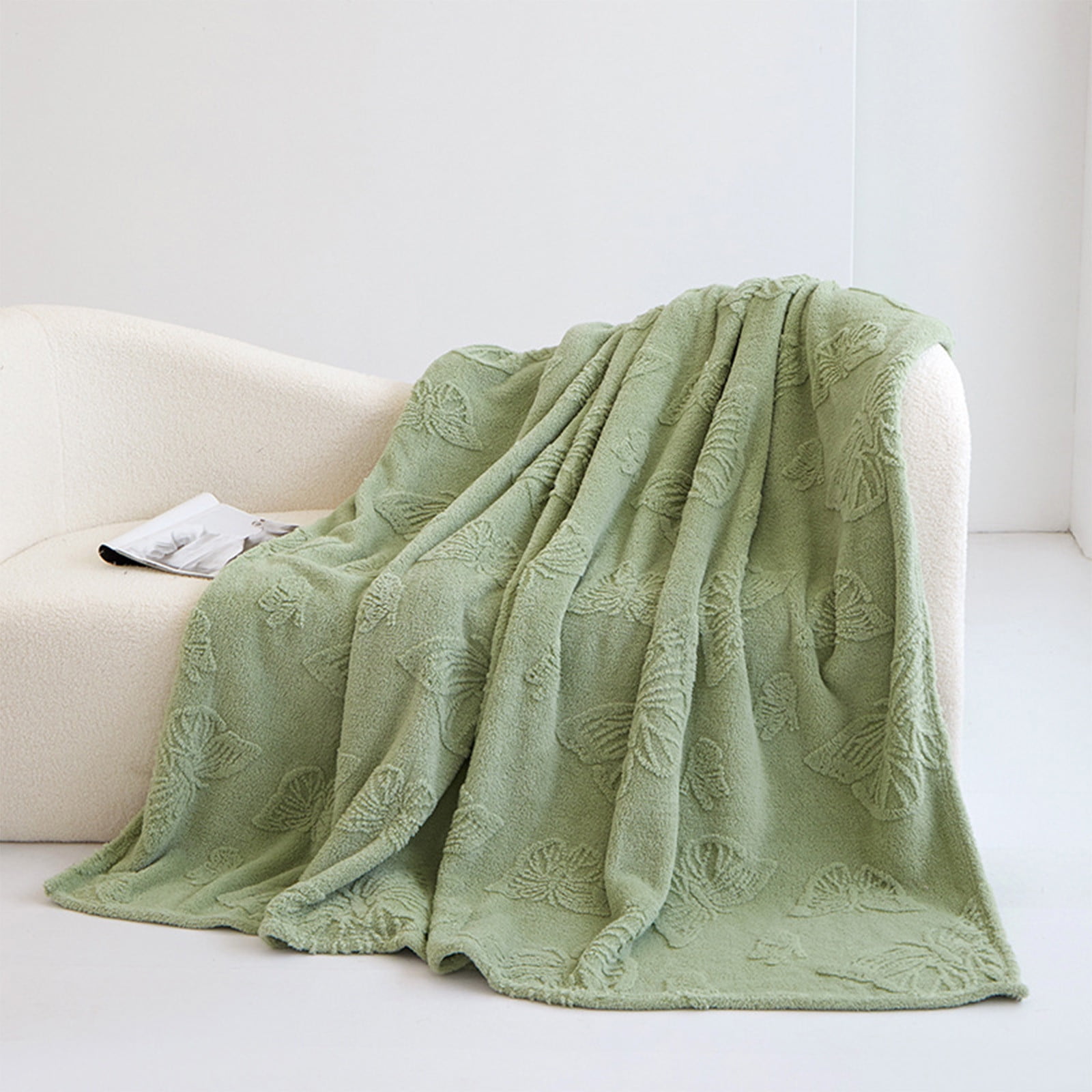Double-Sided Jacquard Velvet Blanket Soft Butterflies Car Blanket Or ...