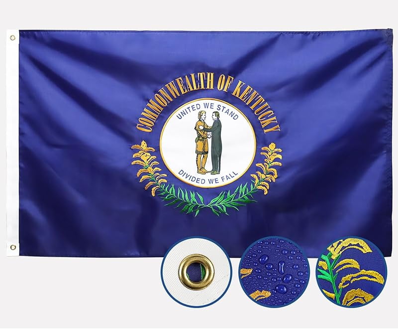 Double Sided Kentucky State Flag 3x5 Outdoor The Longest Lasting KY ...