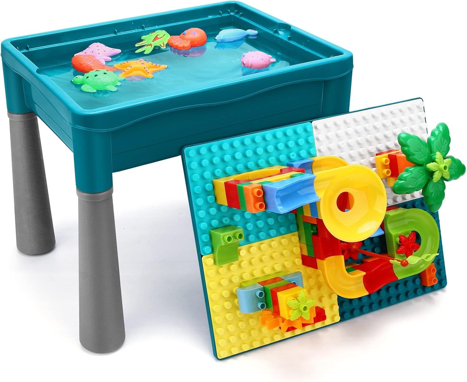 Double Sided Kids Activity Table with Storage, All-in-1 Multi Activity ...