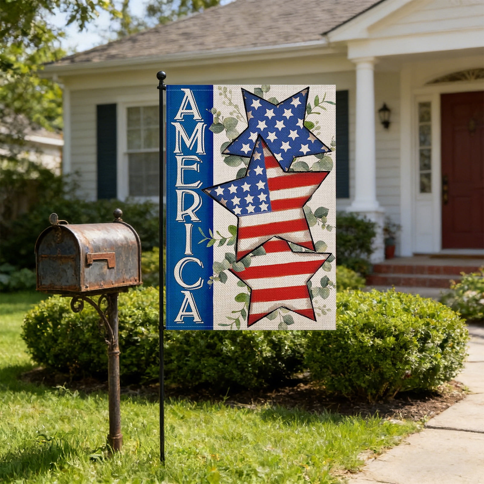 Double Sided Linen Garden Flag 17.72x11.81 Inches Patriotic ...