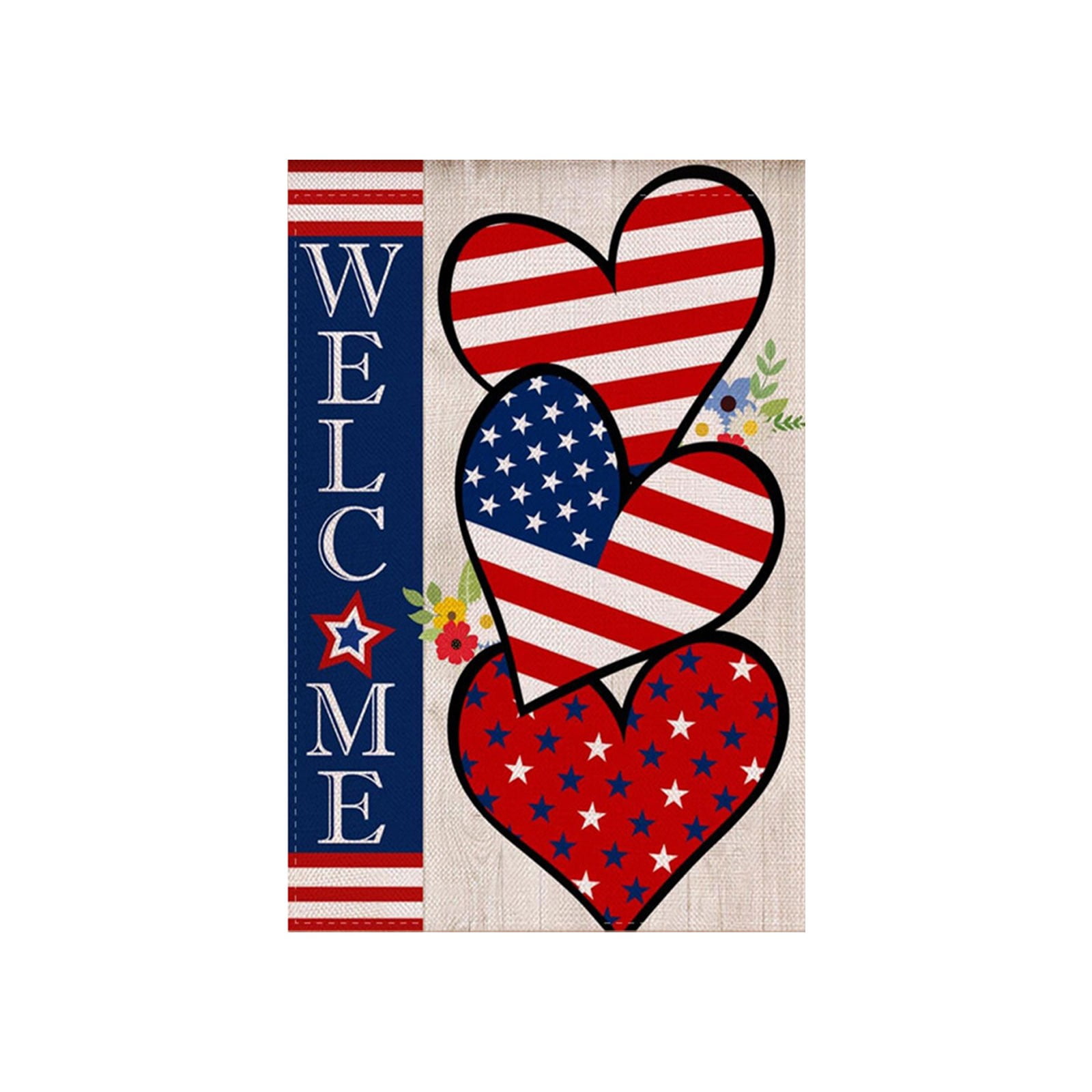 Double-Sided Linen Look Nylon Flag 45x30cm - All-Weather Outdoor ...