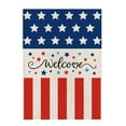 Double Sided Linen Patriotic Garden Flag, Classic Independence Day Yard ...