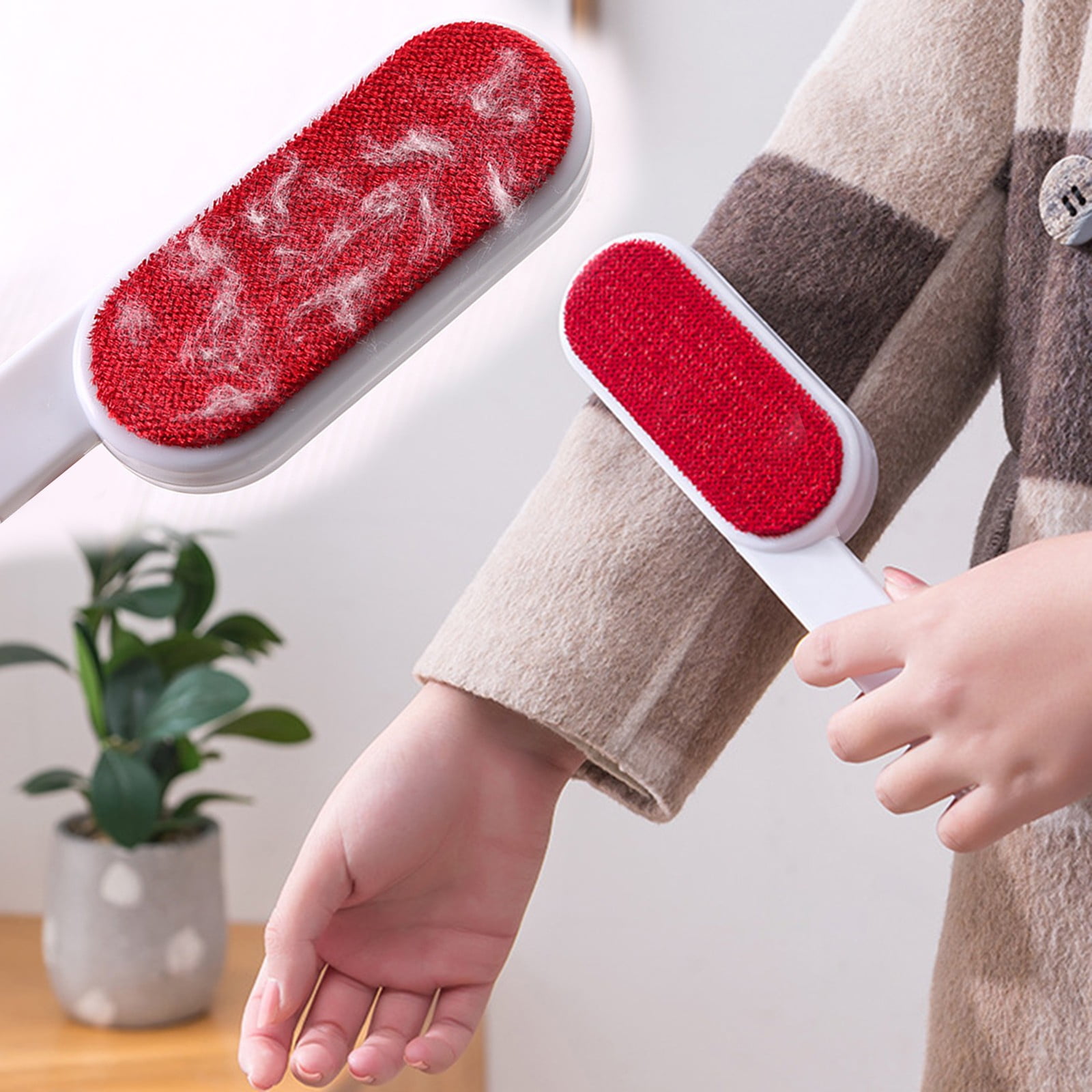 Double-Sided Lint Remover Brush – Reusable Fabric Hair Shaver for ...