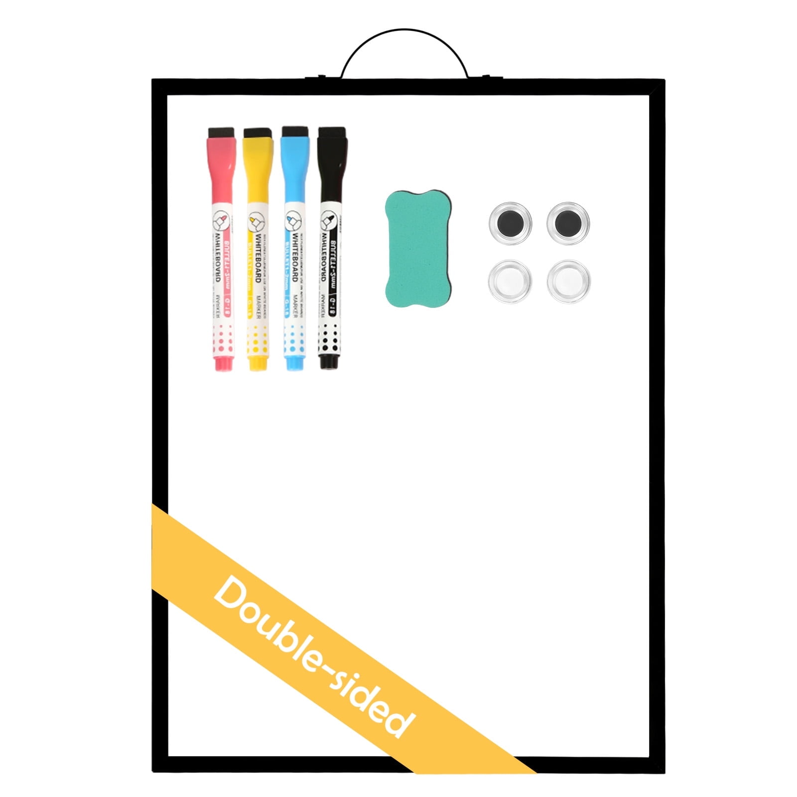 Double-Sided Magnetic Whiteboard, 16" x 12" Dry Erase White Board for ...