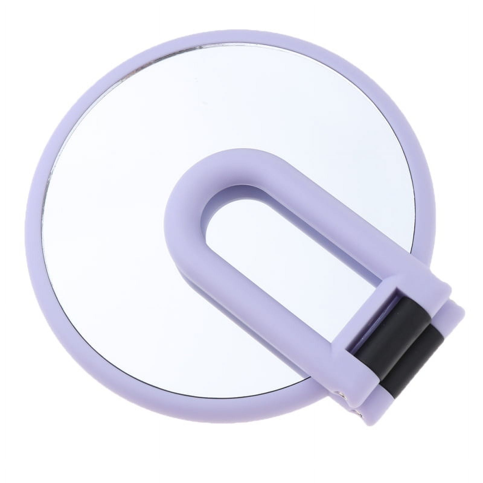 Double Sided Magnification Hand Held Makeup Mirror with Stand, Folding ...