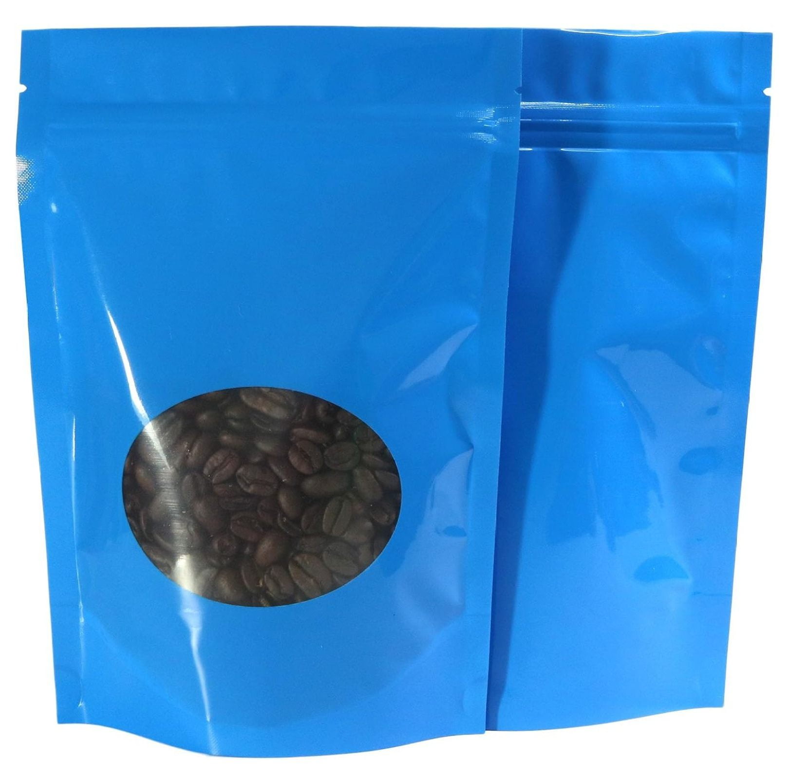 Double-Sided Matte/Glossy Color with Clear Round Window Stand-Up Pouch ...