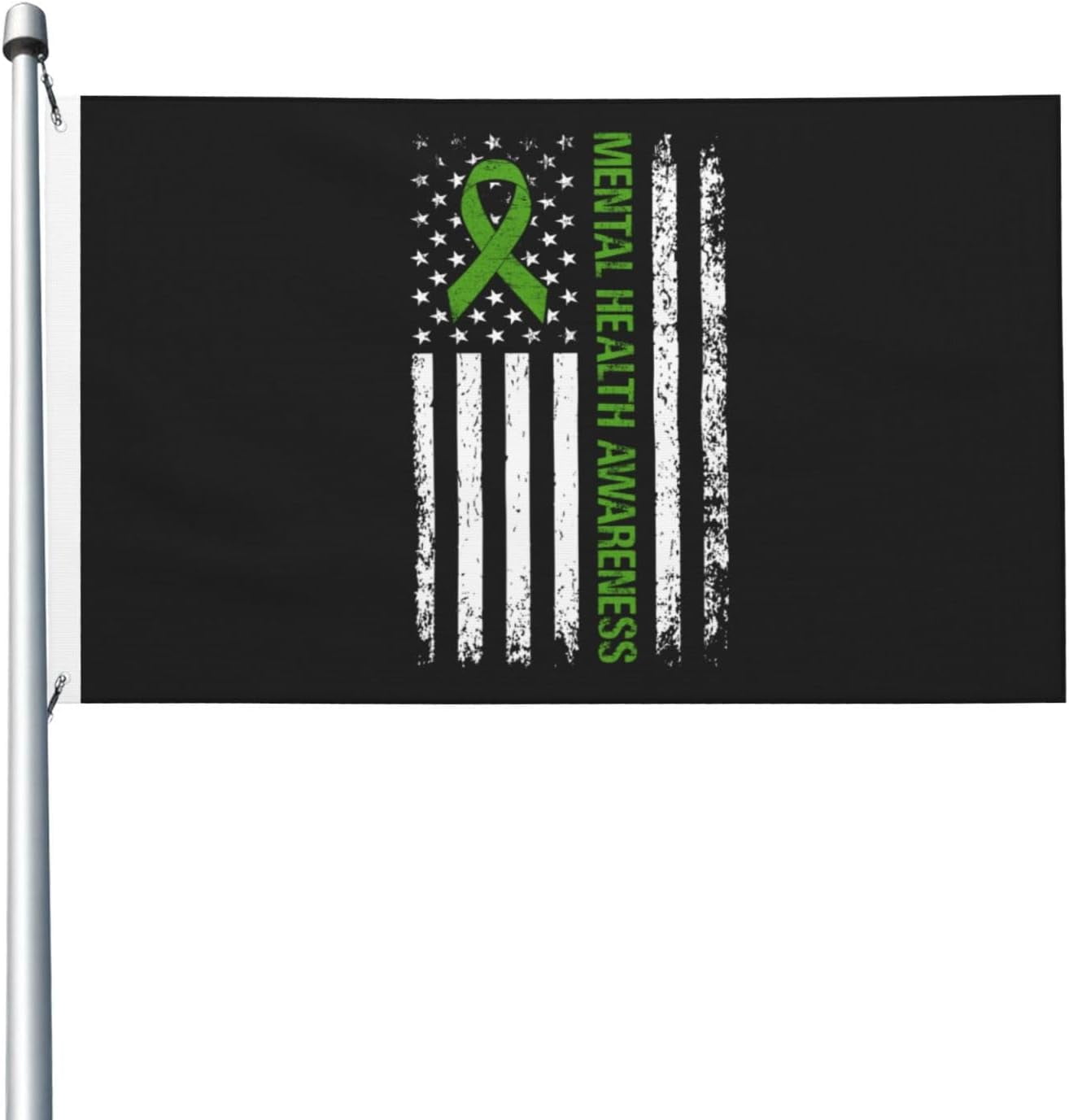 Double Sided Mental Health Awareness With American Flag Flag 3x5 FT ...