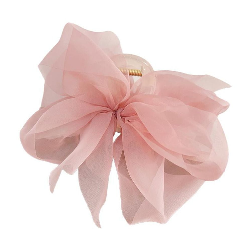 Double-Sided Mesh Bow Tie Grab Clip Back Hair Headwear for Elegant Look ...