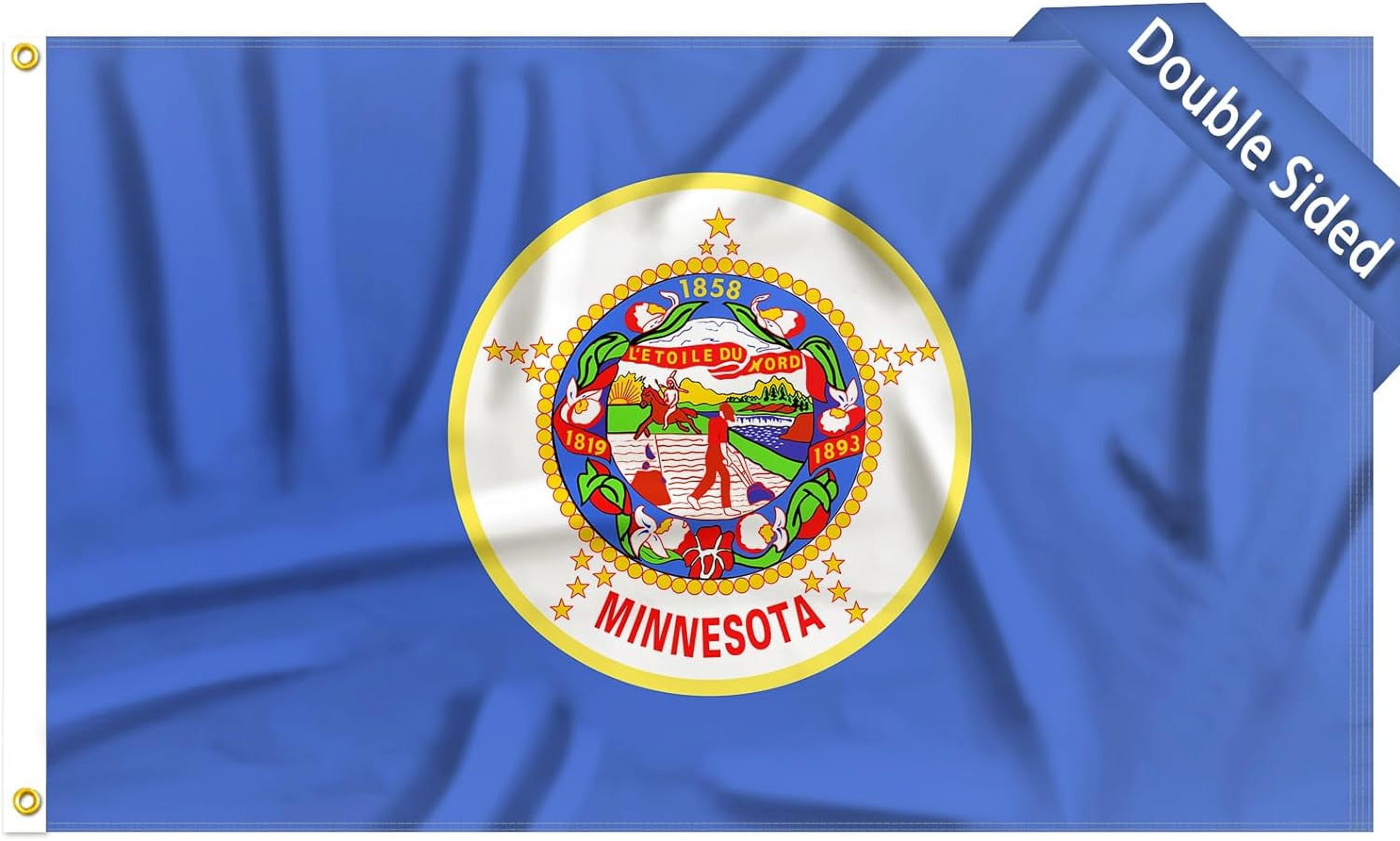 Double Sided Minnesota State Flag 3x5 Outdoor The Longest Lasting MN ...