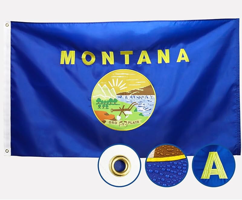 Double Sided Montana State Flag 3x5 Outdoor The Longest Lasting MT ...