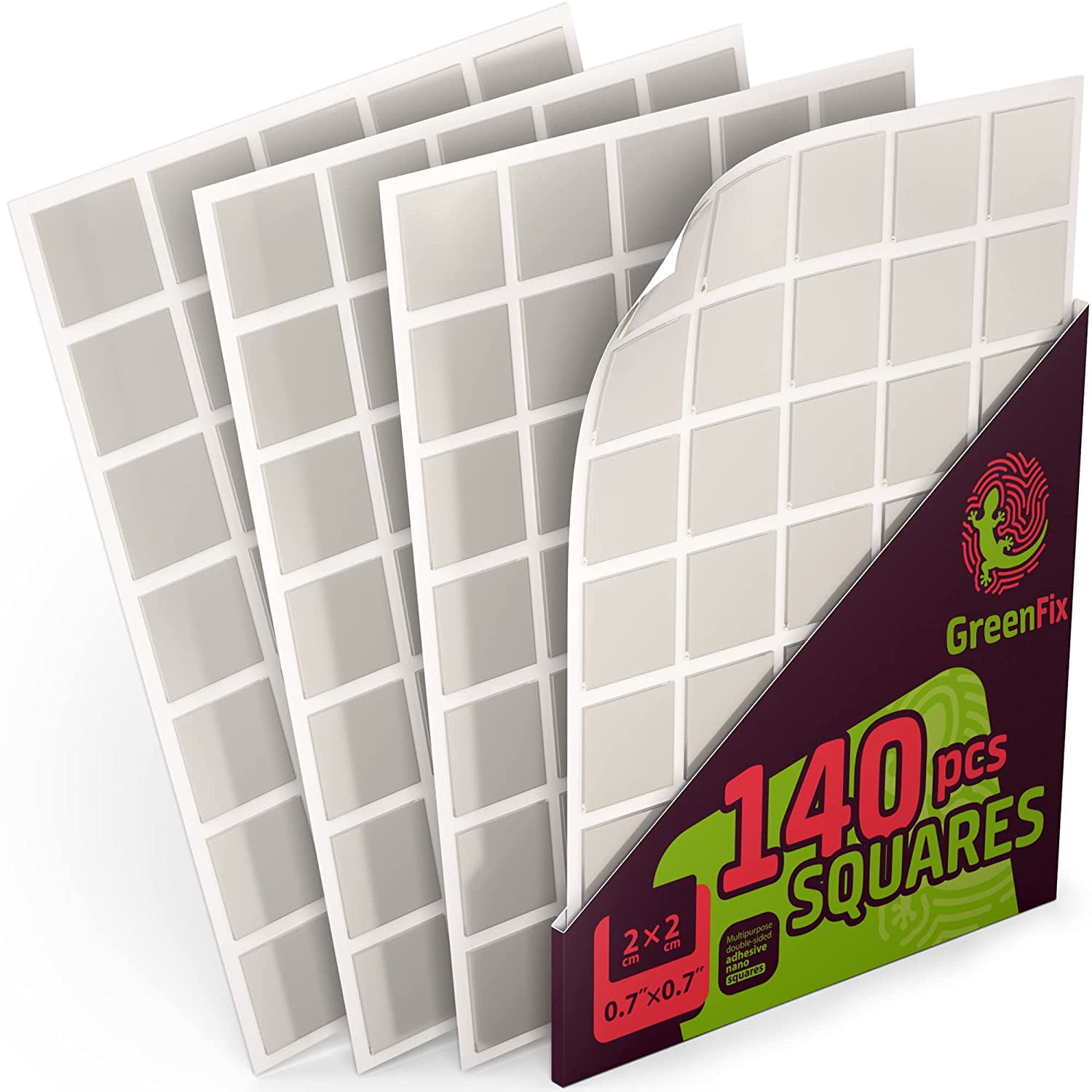 Double Sided Mounting Squares 140PCs - Clear Sticky Tack for Wall ...