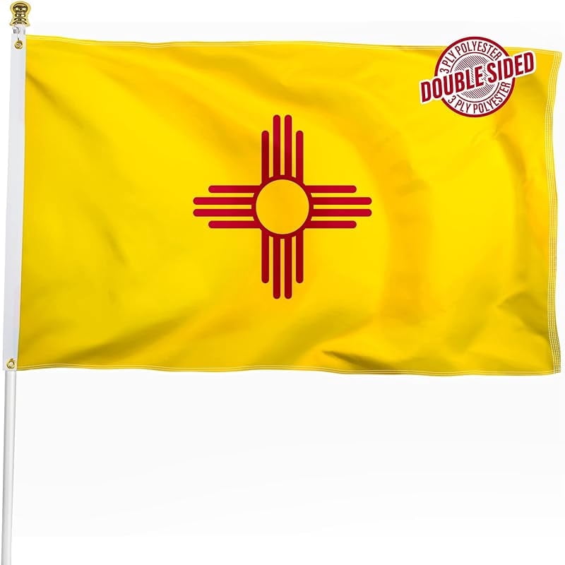 Double Sided New Mexico State Flag 3x5 ft, Heavy Duty 3 Ply Durable ...