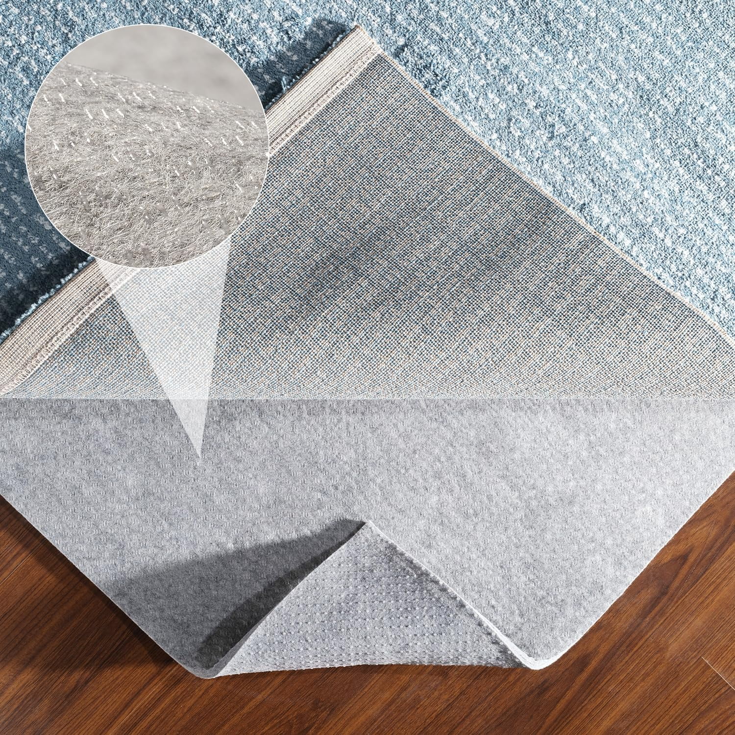 Double Sided Non Slip Rug Pad Gripper 5x7-1/4” Reversible Felt Area Rug ...