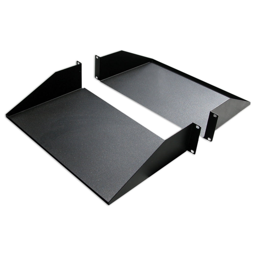 Double-Sided Non-Vented Divided Shelf, 2U, 19" x 25"D, Black - Walmart.com