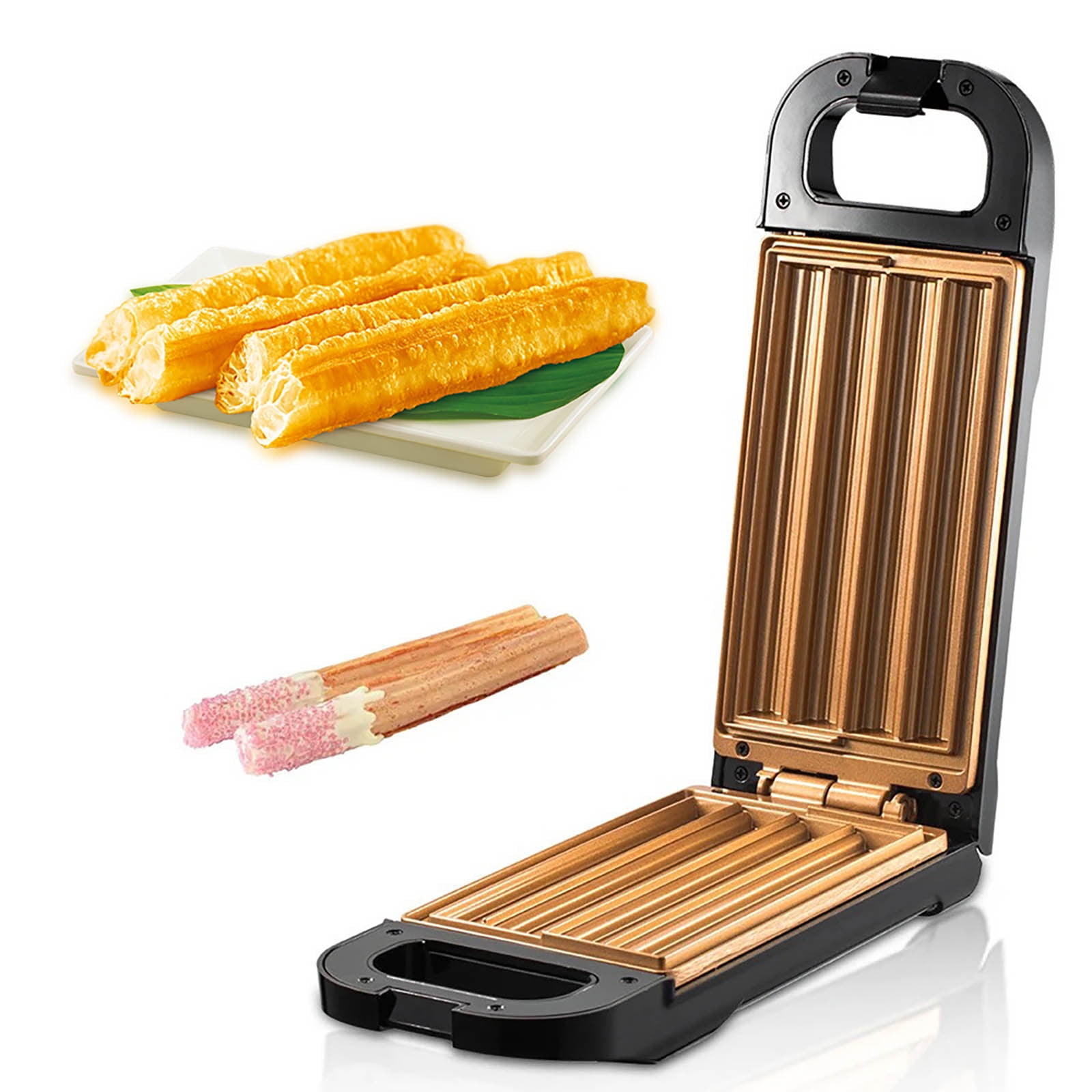 Double-Sided Nonstick Churro Maker,2026 New Electric Mini Snack Cooker ...